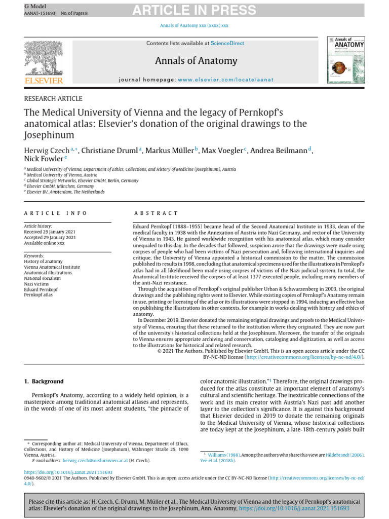 The Medical University of Vienna and The Legacy of | PDF