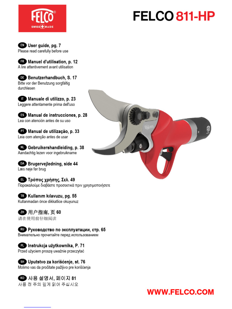 Felco 811 Power Pruner HP | PDF | Tools | Horticulture