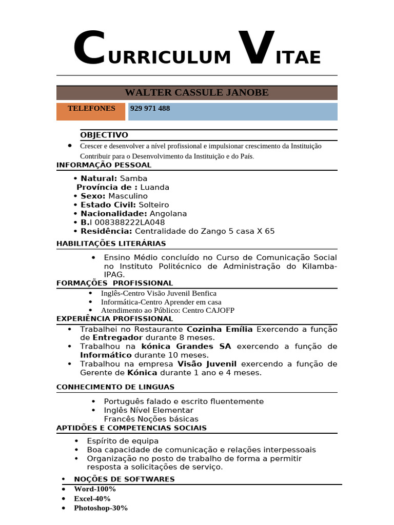 Walter Cassule Janobe | PDF