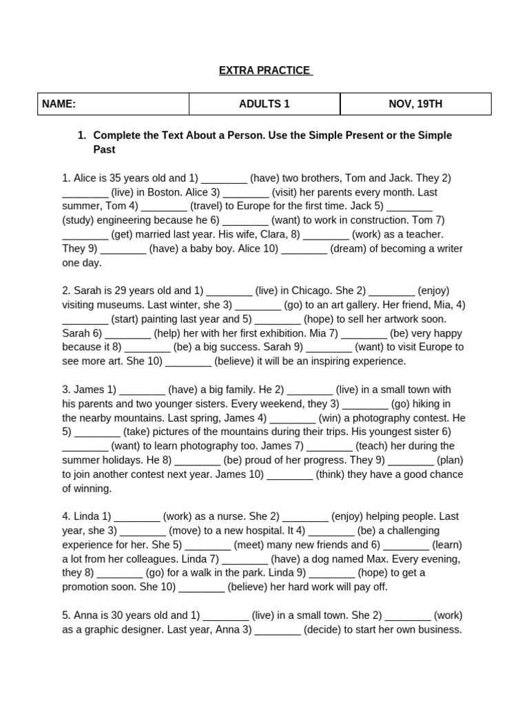 EXTRA PRACTICE | PDF