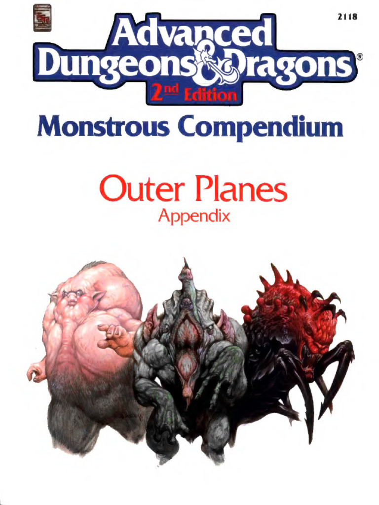 TSR Inc - AD&D 2nd Edition - Monstrous Compendium - Outer Planes ...