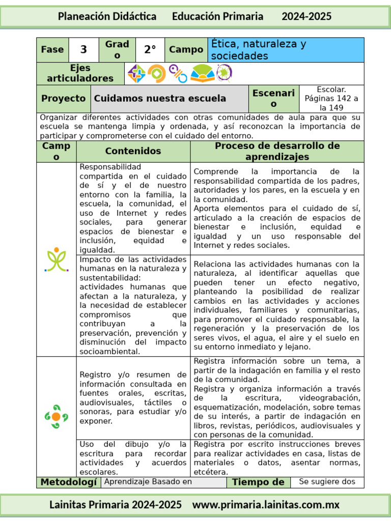 2do Grado Marzo - 05 Cuidamos Nuestra Escuela (2024-2025) | PDF | Escuelas | Aprendizaje