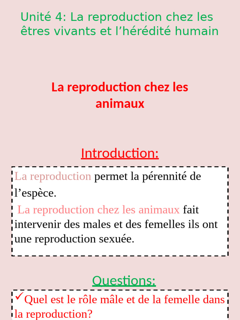 Rôle des gamètes dans la reproduction | PDF | Fécondation | Femelle