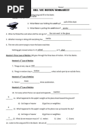 Bill Nye Motion Video Questions | PDF | Inertia | Force