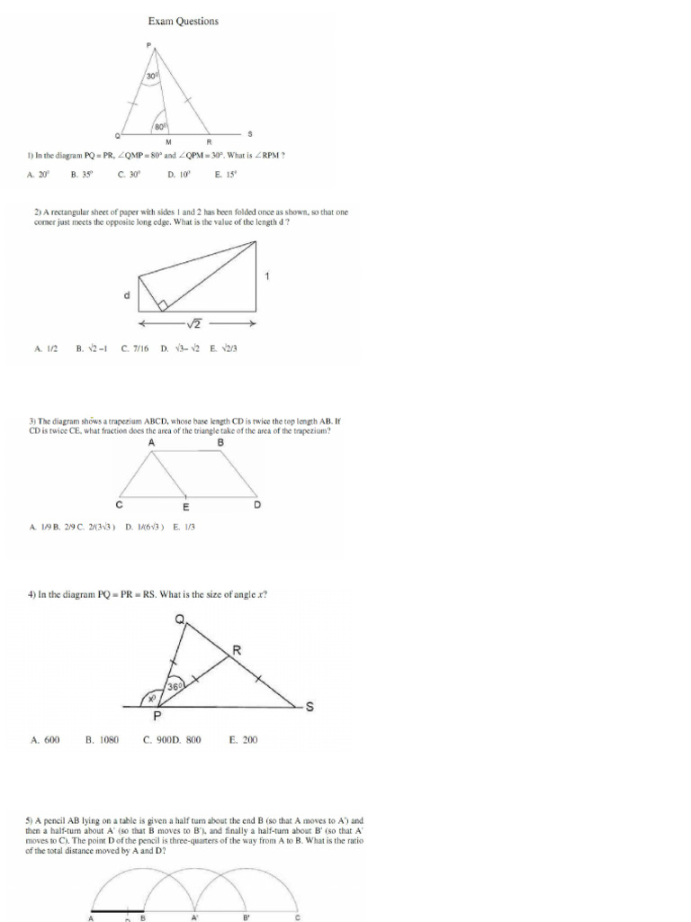 Geometry - Practice Part 3 | PDF