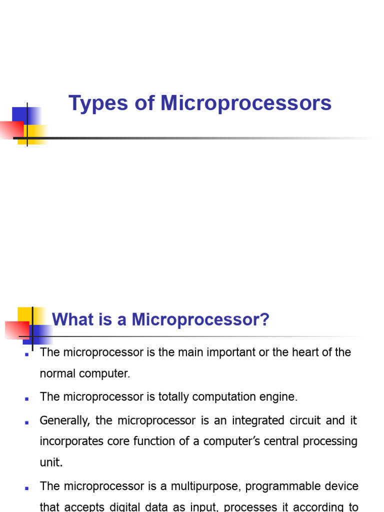 Type of Microprocessors | PDF | Central Processing Unit | Computer Program