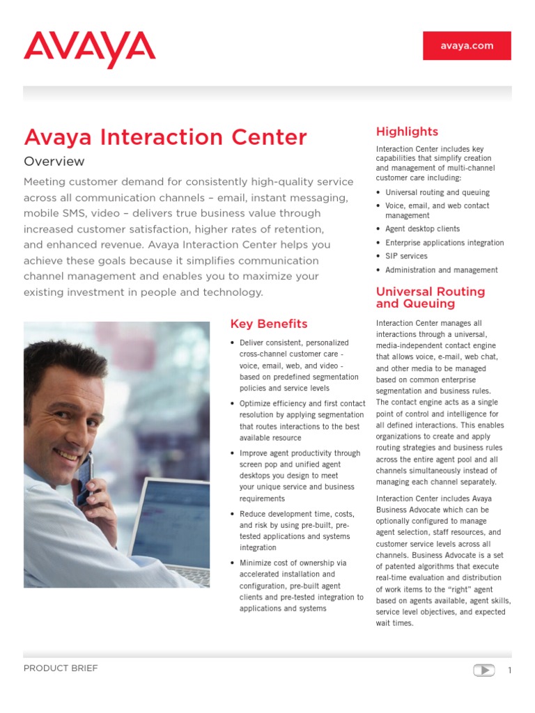 Avaya Interaction Center: Highlights | PDF | Call Centre | Interactive Voice Response