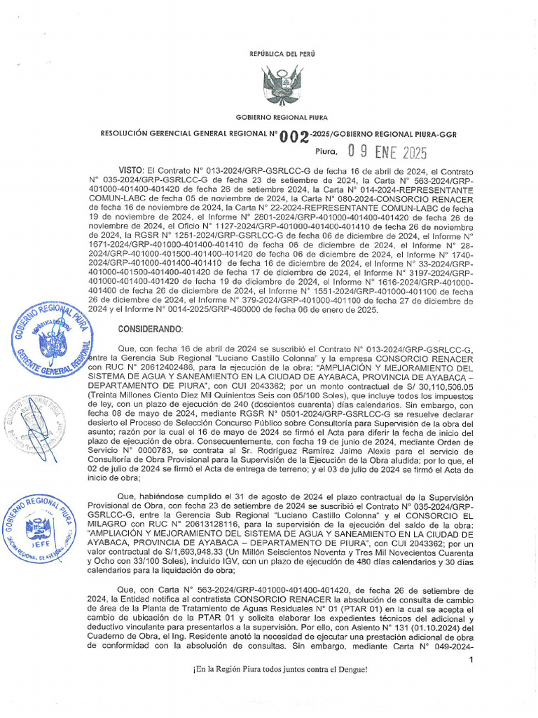 ADICIONAL 01 AYABACA - ggr-002 | PDF