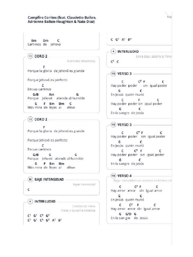 Coritos Israel Houghton Campfire-P3 | PDF
