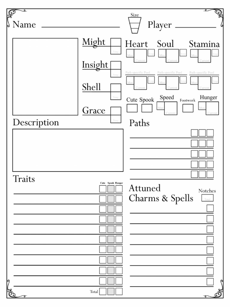 HKRPG Character Sheet v4.6 (Print) But Different | PDF