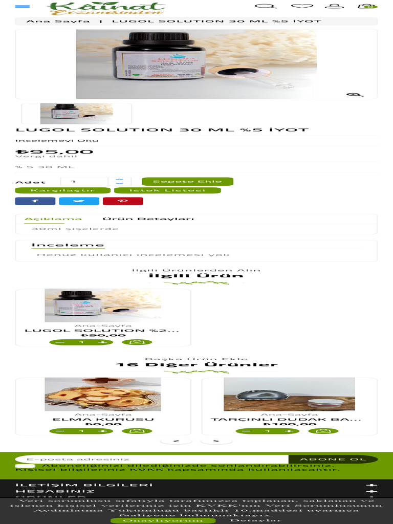 LUGOL SOLUTION 30 ML 5 İYOT | PDF
