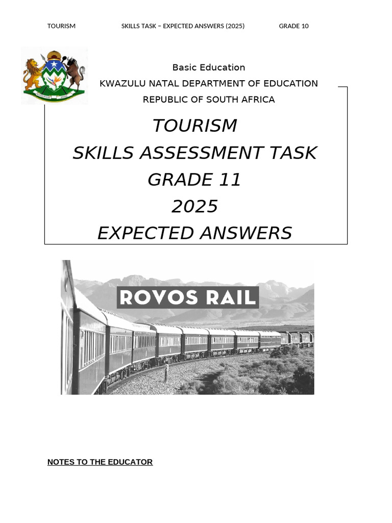Tourism Skills Task 2025 - MG | PDF | Airport | Transport