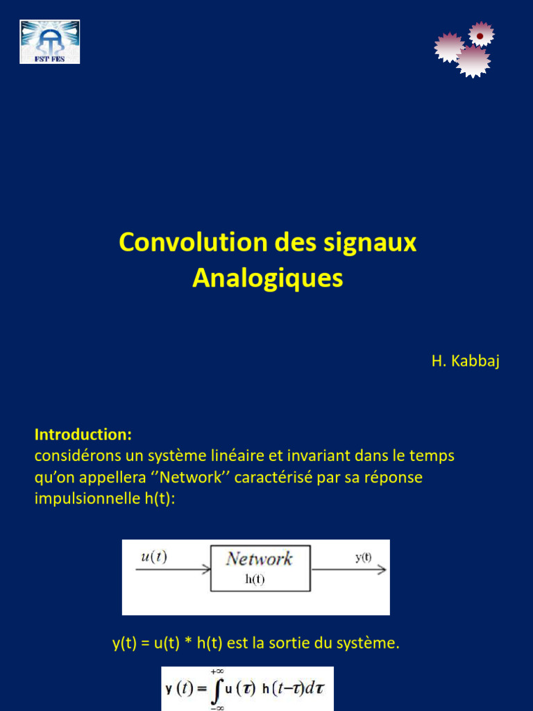 Convolution des signaux analogiques | PDF | Mathématiques appliqués ...