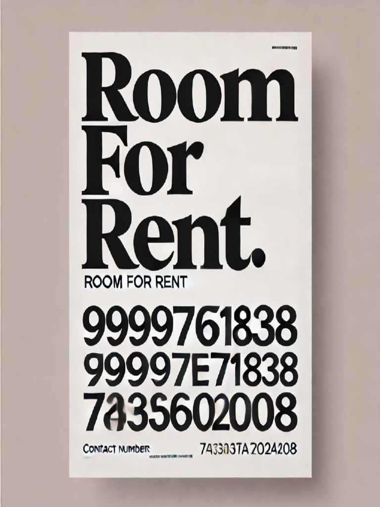 Room For Rent Poster | PDF
