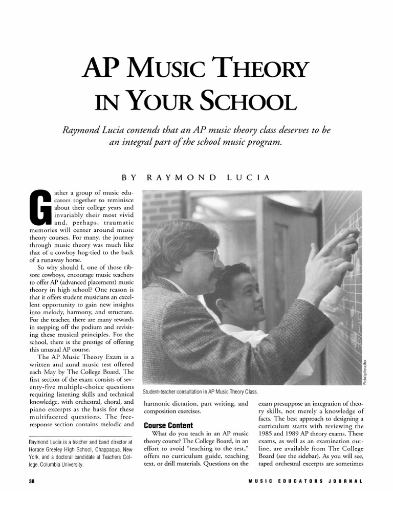 AP Music Theory in Schools | PDF | Harmony | Chord (Music)