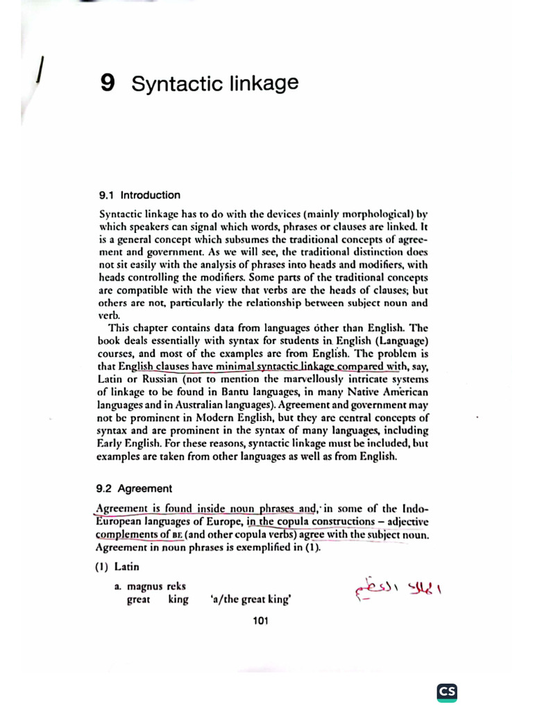 Syntax Chapter 9 With Annotations | PDF