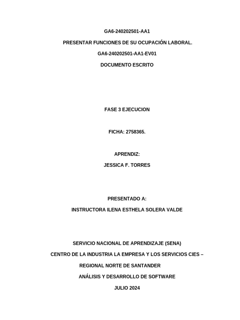 Ga6 Documento Escrito Ingles | PDF