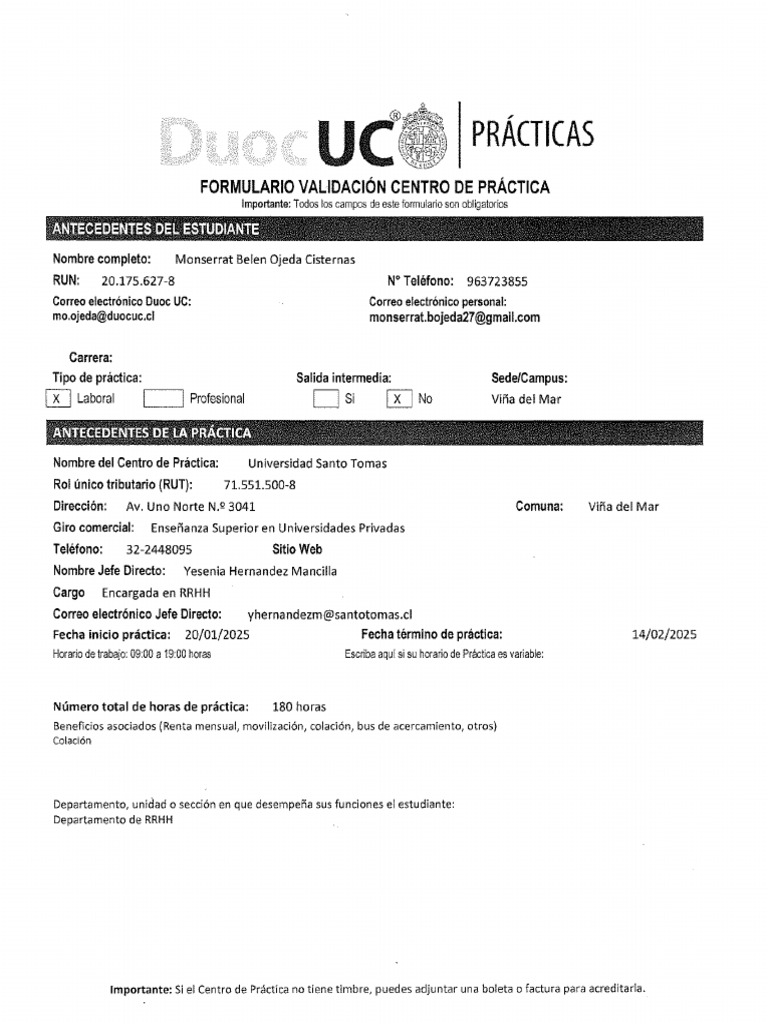 Validacion de Practica Duoc | PDF