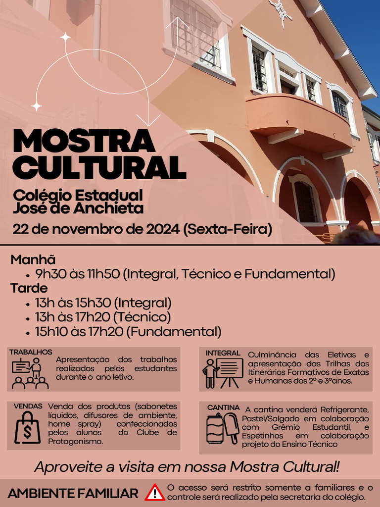 Convite Mostra Cultural 2024 - José de Anchieta | PDF