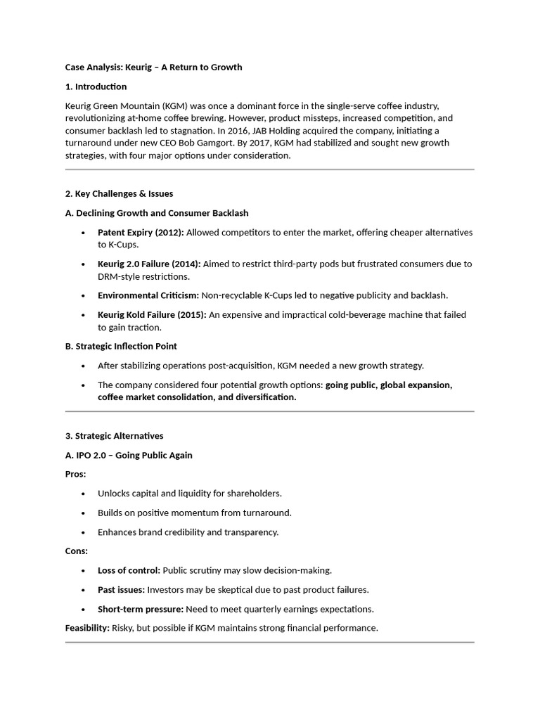 Case Analysis | PDF | Brand | Business Economics