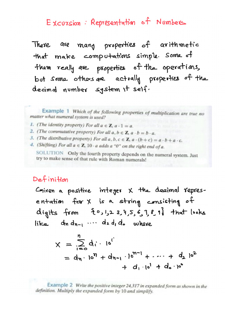 Excursion - Representation of Numbers | PDF