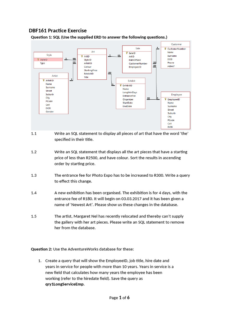 DBF161 Activity 8 - Practice | PDF | Sql | Databases
