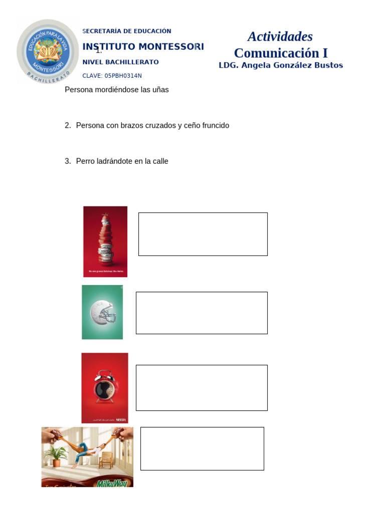 Actividades de Comunicación I en Bachillerato | PDF