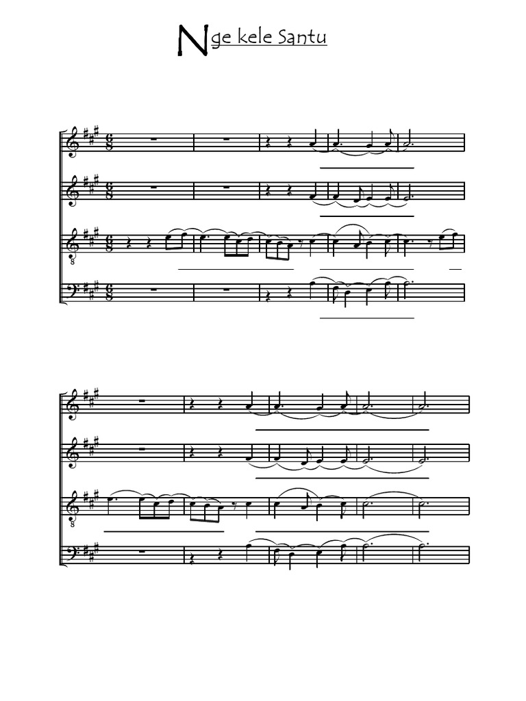 Nge Kele Santu - Arr Alain MBUNGU | PDF