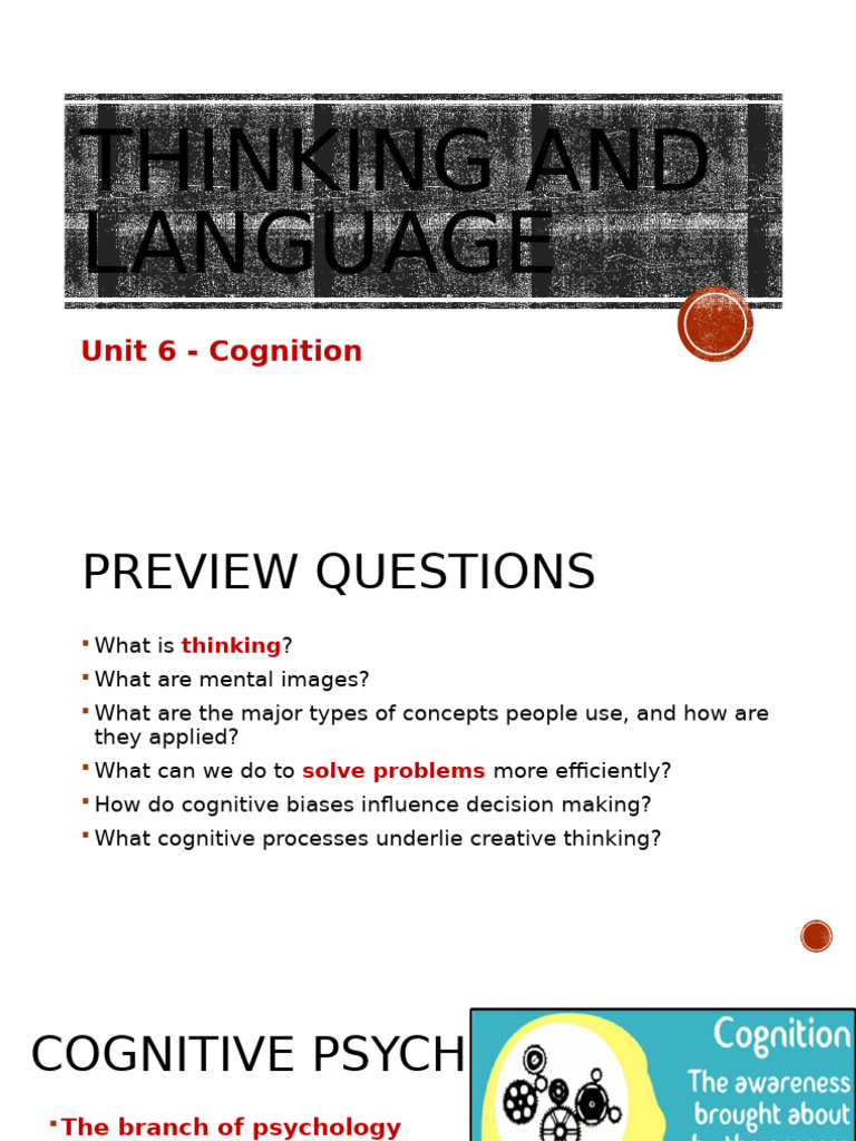 Thinking and Language NEW | PDF | Thought | Word