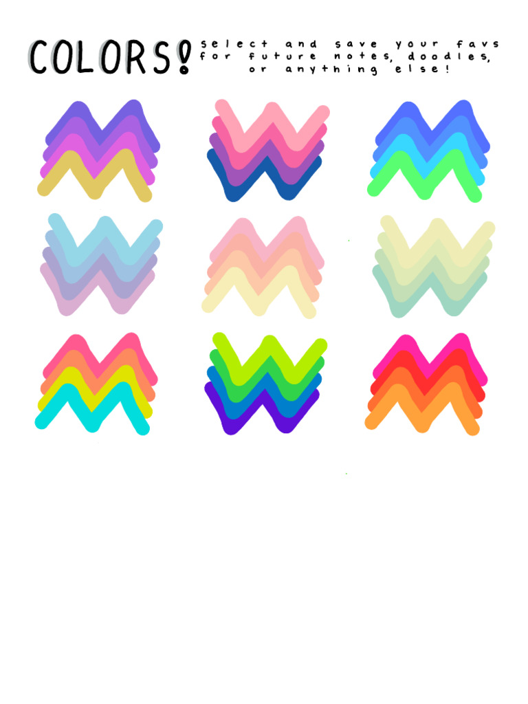 9 Different Color Sets | PDF