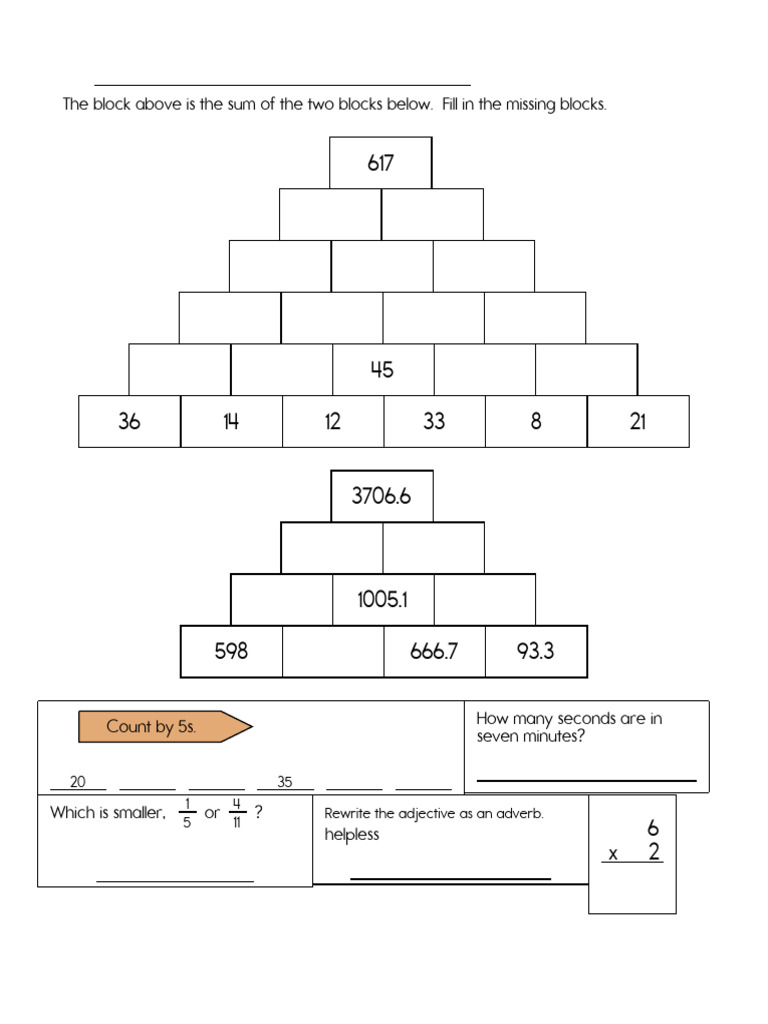 Math Worksheets for Kids | PDF