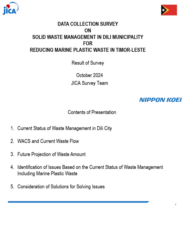 Dili SWM Presentation Material English 2 | PDF | Waste | Recycling