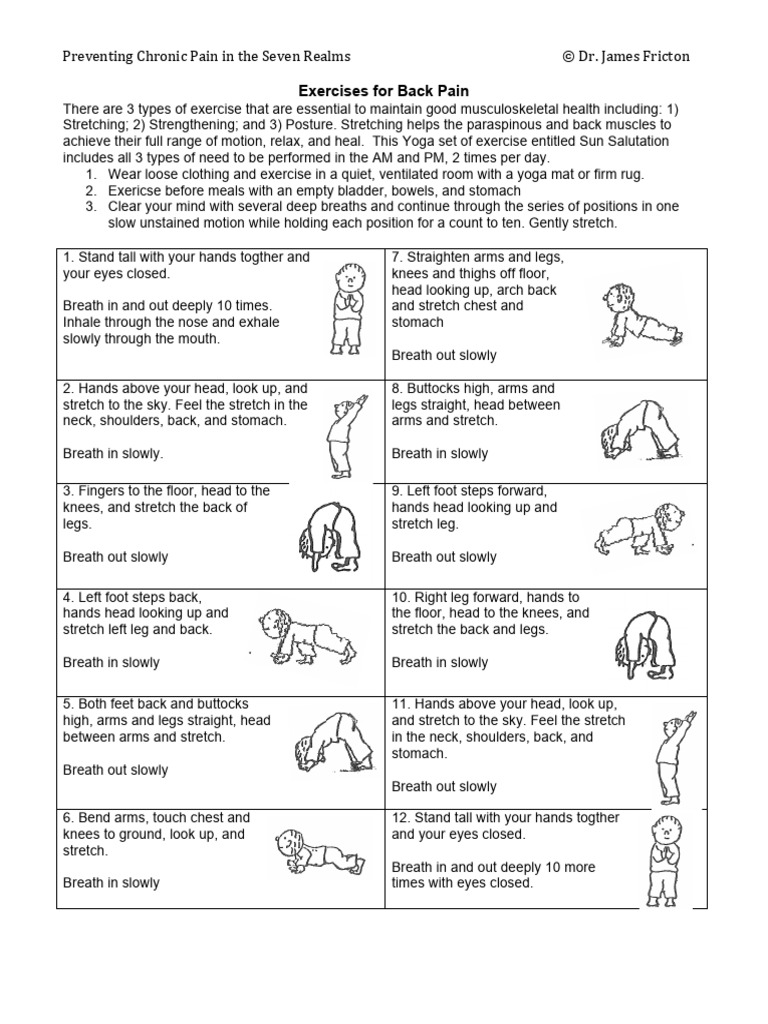 Exercises to Prevent Chronic Back Pain | PDF | Breathing | Thorax