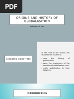 Origins and History of Globalization | PDF | Globalization | Economies