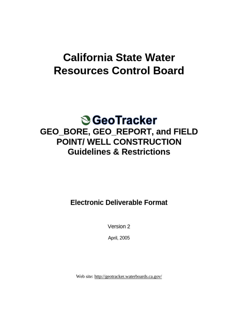 Geo Bore Geo Report Guidelines | PDF | Table (Database) | Databases