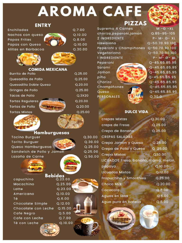 aroma menu nuevo | PDF