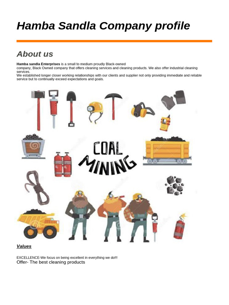 Hamba Sandla: Premier Cleaning Services | PDF