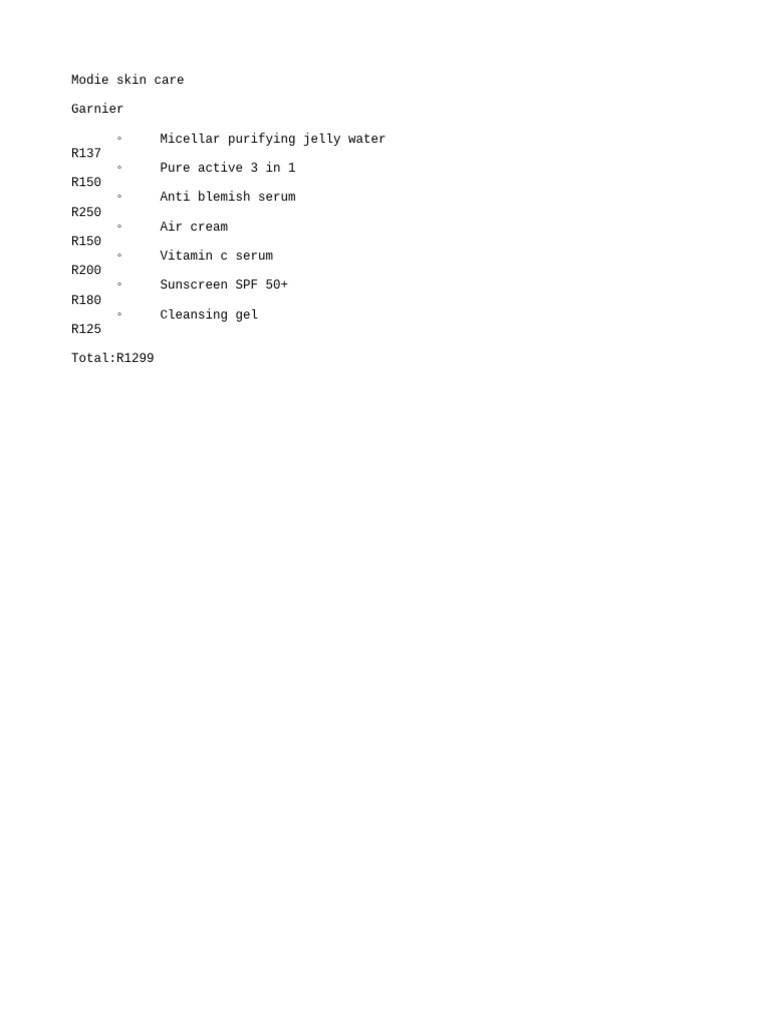 Modie Skincare | PDF