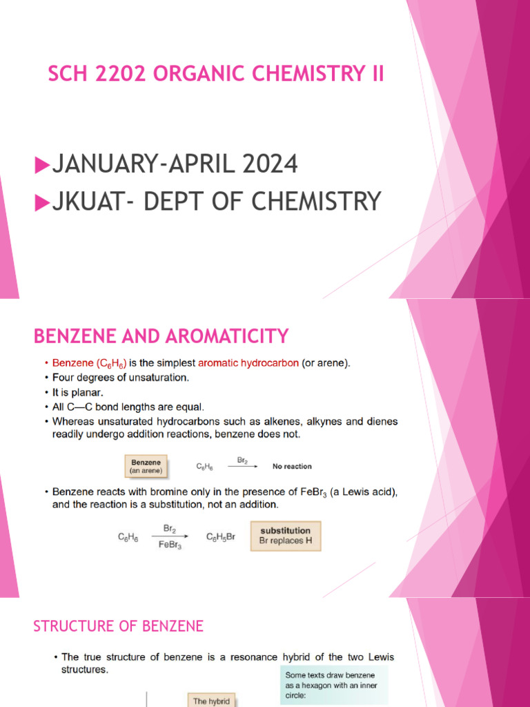 SCH 2202 part 3 Organic Chemistry II 2nd March 2024 | PDF | Chemical Compounds | Chemical Reactions