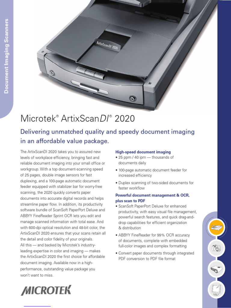 artixscan_di_2020 | PDF | Image Scanner | Computing