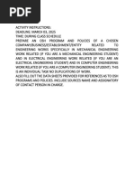 DOLE OSH Checklist With Standards | PDF