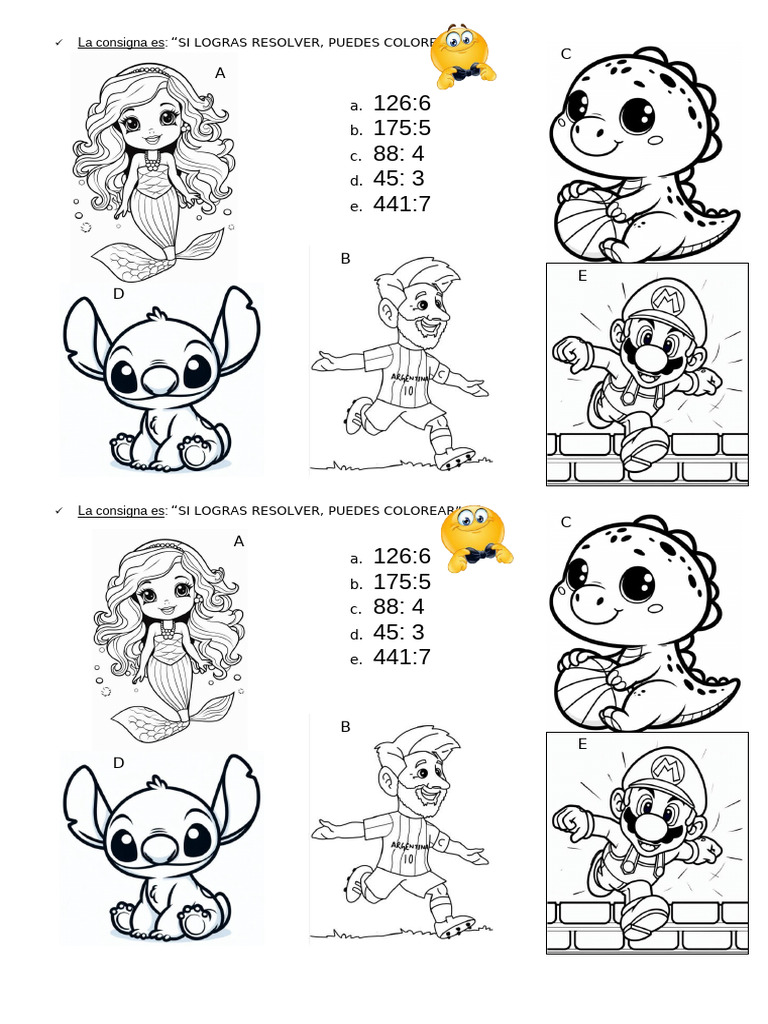 Divisiones Con Dibujos | PDF
