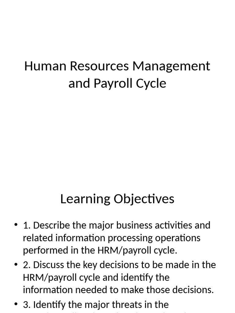 HRM_and_Payroll_Cycle | PDF