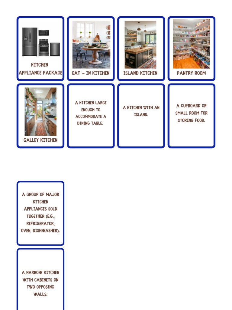 Memory Game - Kitchen Vocabulary | PDF