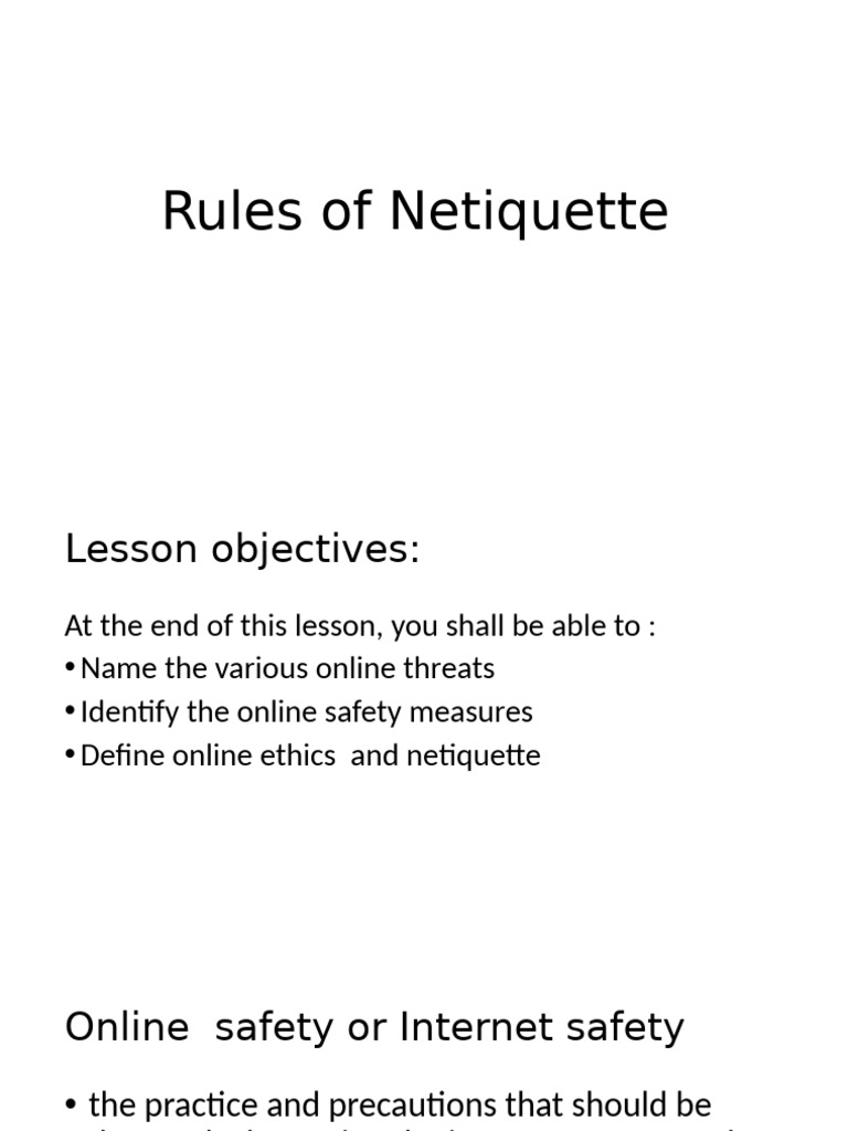 Rules of Netiquette L2 | PDF | Malware | Computer Virus
