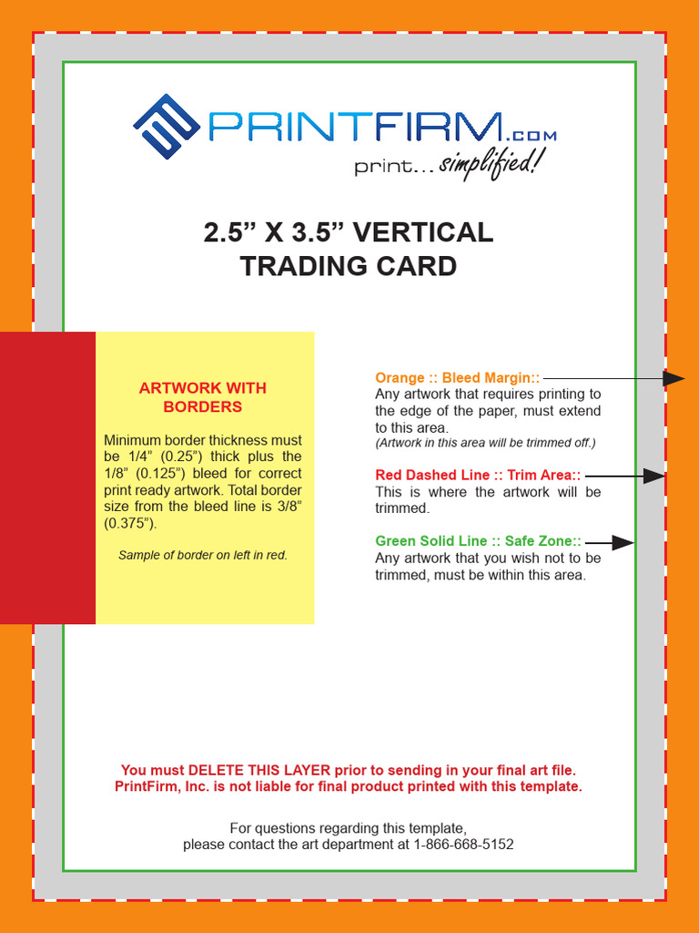 Trading Card Artwork Guidelines | PDF