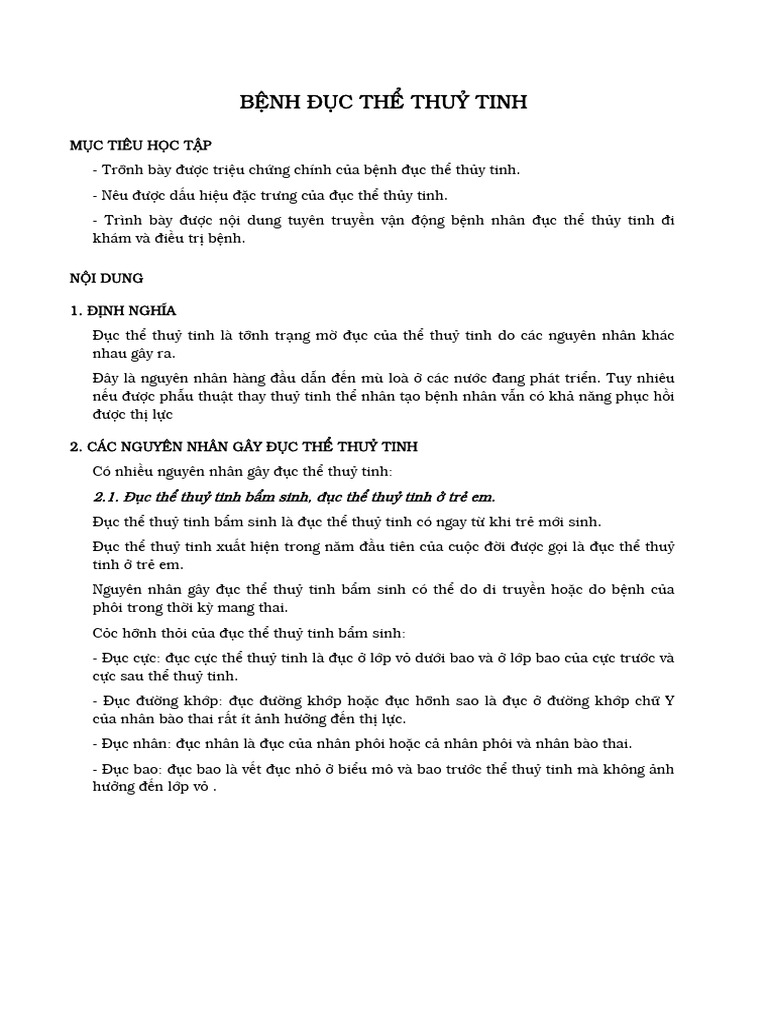 Bai 10 - Benh duc thuy tinh the | PDF