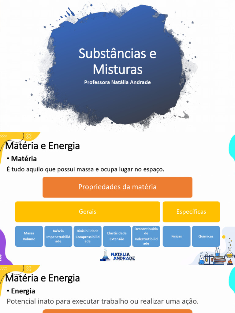 Exercícios Aula Ao Vivo - Conceitos Básicos, Substâncias e Misturas | PDF | Substancias químicas ...