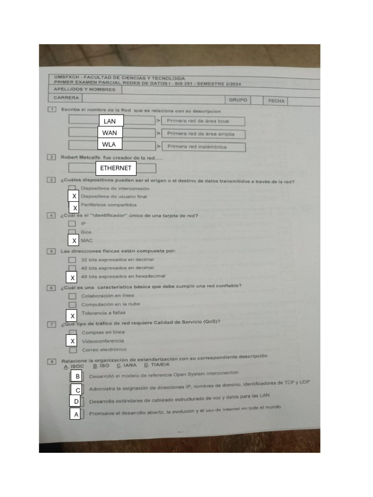 Redes de Datos1 - Parcial | PDF