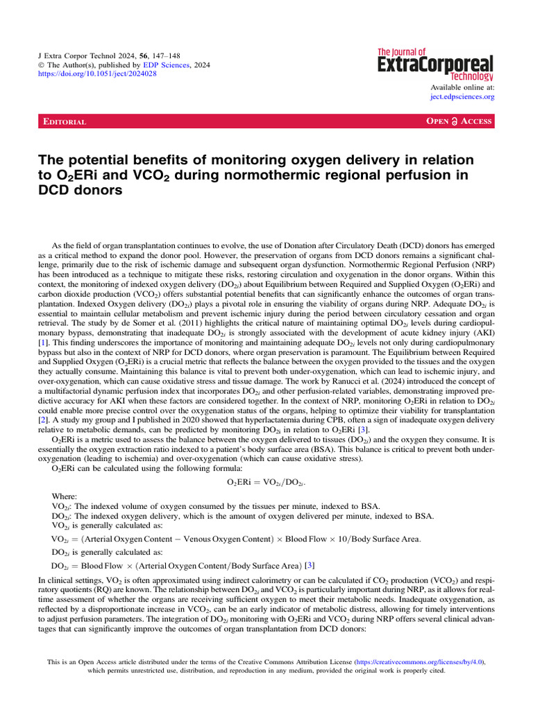 Optimizing NRP in DCD Donors | PDF | Ischemia | Organ Transplantation